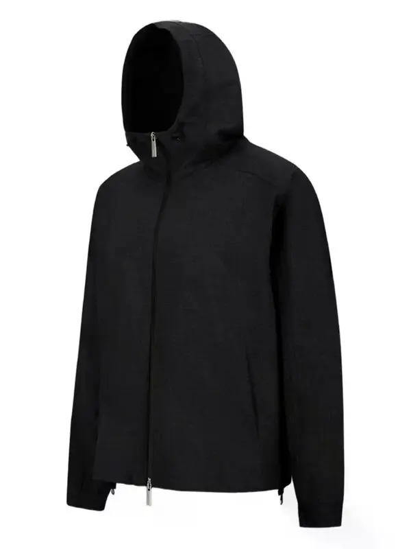 Herno Hooded Zip-up Jacket - Black