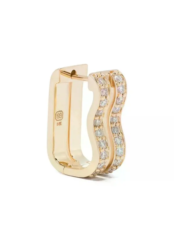 SYDNEY EVAN 14k Gold Diamond Huggie Earrings - Yellow