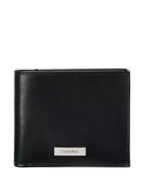 Calvin Klein Logo-plaque Leather Wallet - Black