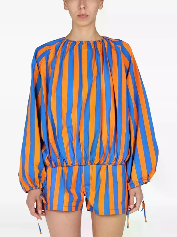 Sunnei Striped Gathered Top