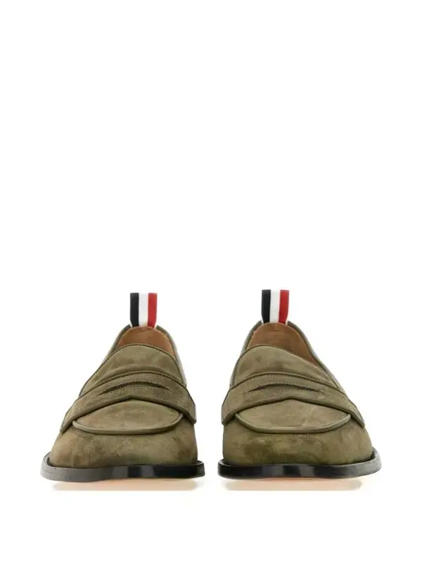 Thom Browne Suede Penny Loafers - Green