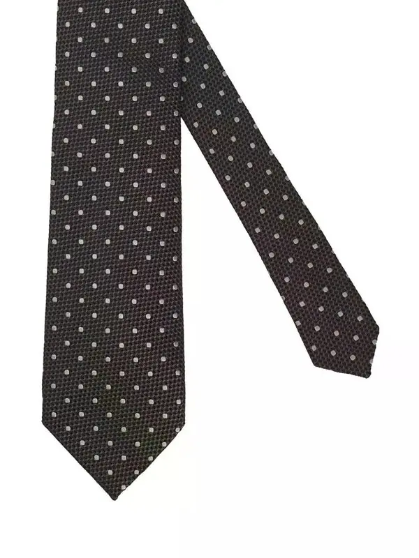 TOM FORD Dot-print Neck Tie - Grey
