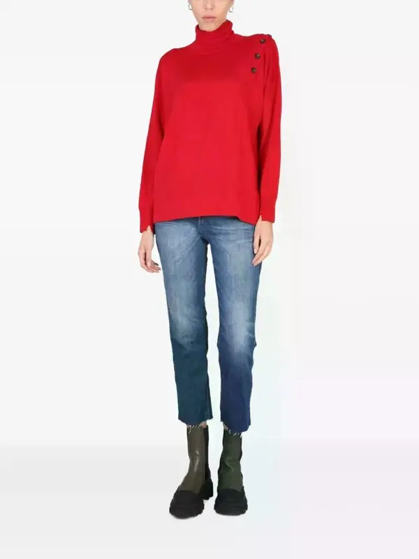 STEFANO MORTARI Button Turtleneck Sweater