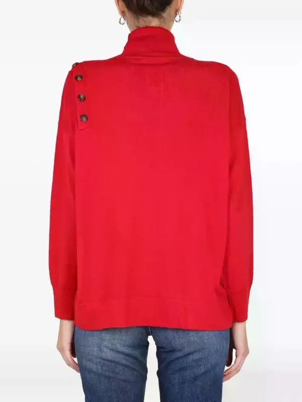 STEFANO MORTARI Button Turtleneck Sweater