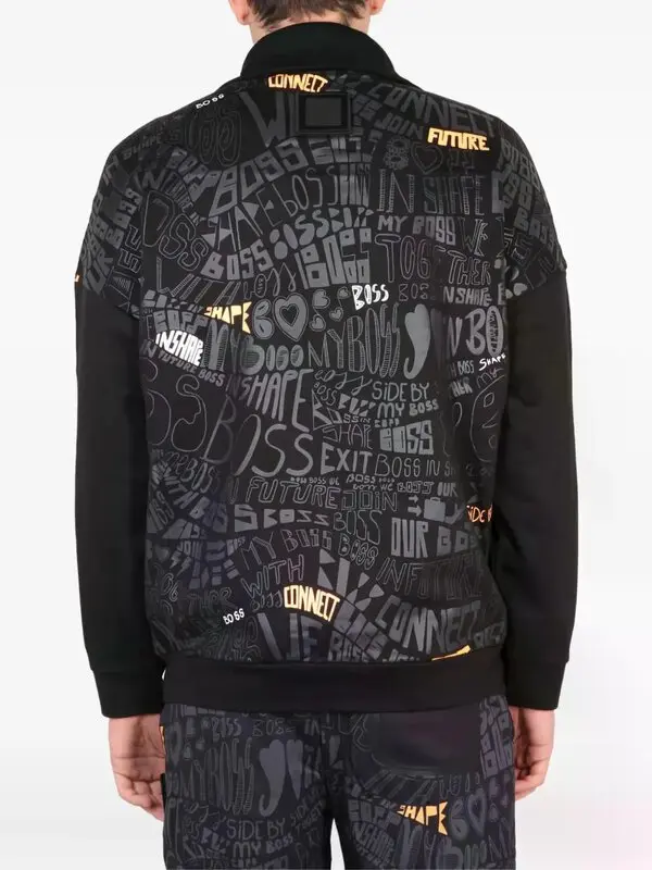 BOSS Appliqué Zip Sweatshirt