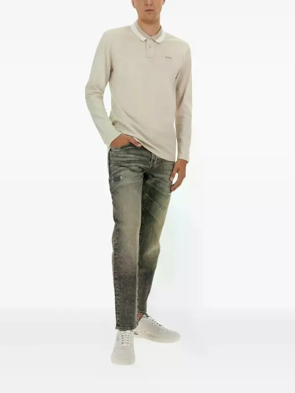 BOSS Distressed Straight-leg Jeans