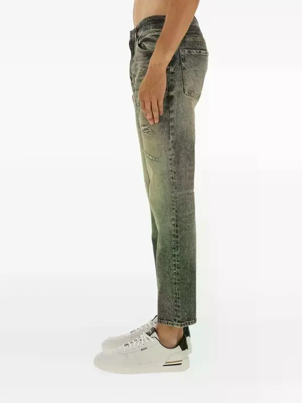 BOSS Distressed Straight-leg Jeans