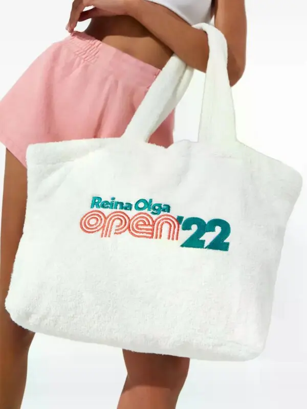 REINA OLGA Logo-embroidered Beach Bag