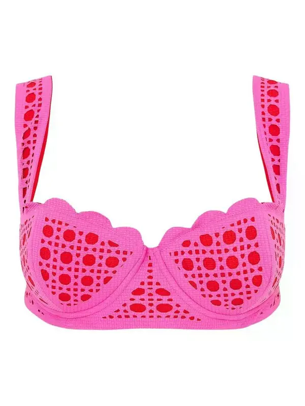 Marysia North Laser-cut Bikini Top - Pink
