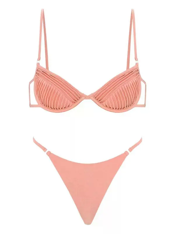SELIA RICHWOOD Amy Ruched Bikini - Pink