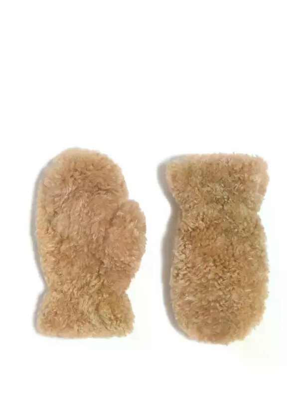 Apparis Coco Bouclette Mittens - Neutrals