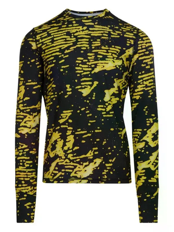 Aztech Mountain Printed Long Sleeve Top - Black
