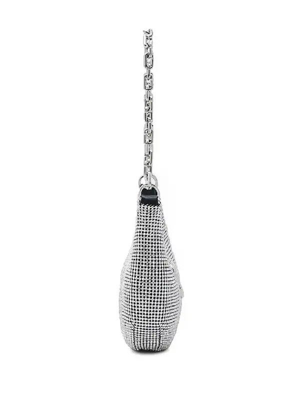 Marc Jacobs The Curve Crystal-embellished Shoulder Bag - Silver