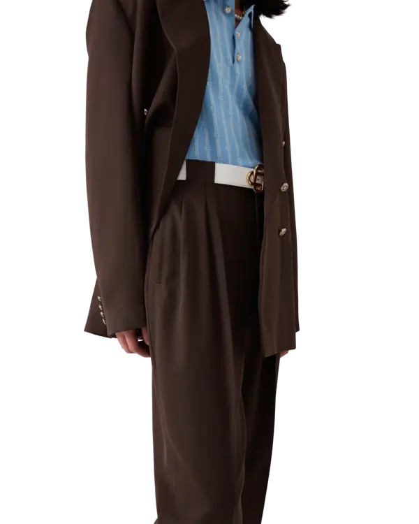 Casablanca Wool Pleated Tailored Trousers - Multicolor