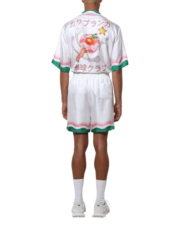 Casablanca Le Jeu De Ping Pong Silk Shorts