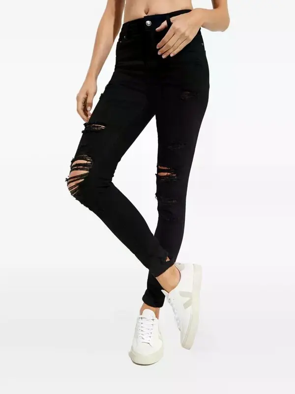 SEROYA Distressed Five-pocket Jeans