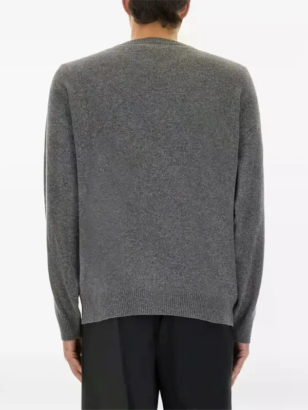 Moschino Embroidered Crew-neck Sweater - Grey