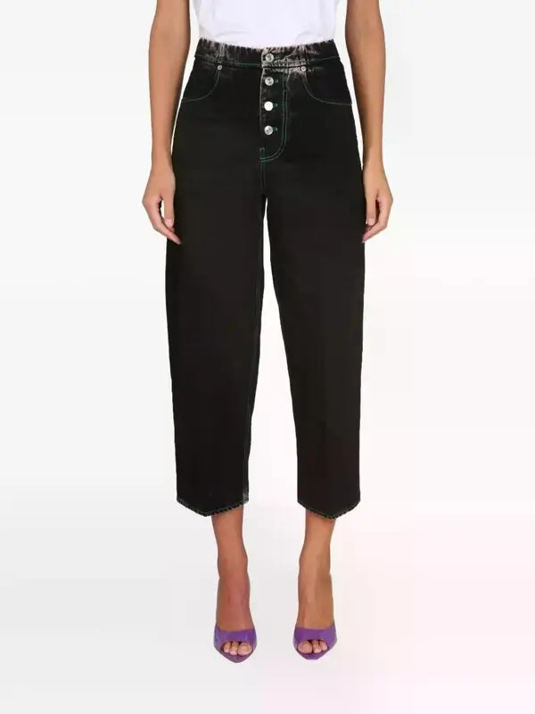 DEPARTMENT 5 Button Stitching Cropped Jeans