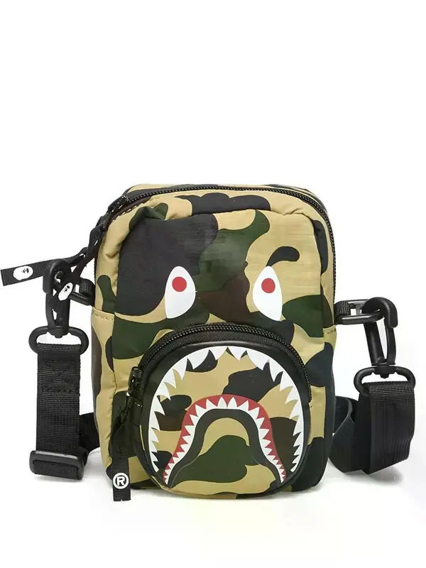 A BATHING APE Camo Shark Mini Shoulder Bag