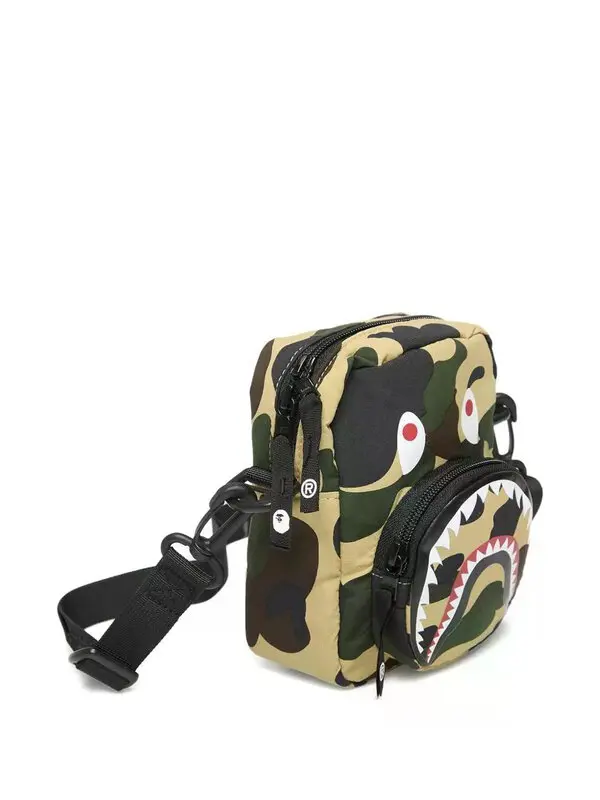 A BATHING APE Camo Shark Mini Shoulder Bag