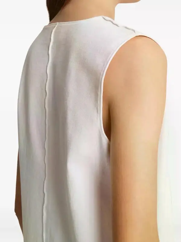 Khaite Allo Sleeveless Vest - White