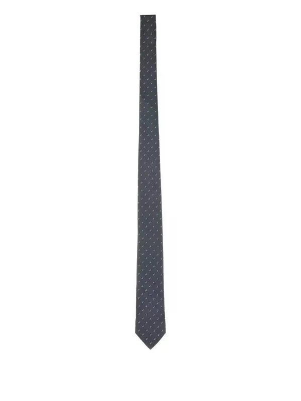 FERRAGAMO Dotted Neck Tie - Grey