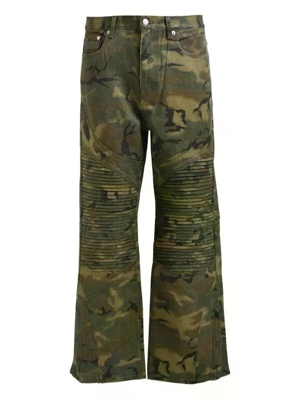 BREATH Coated Camouflage Trousers