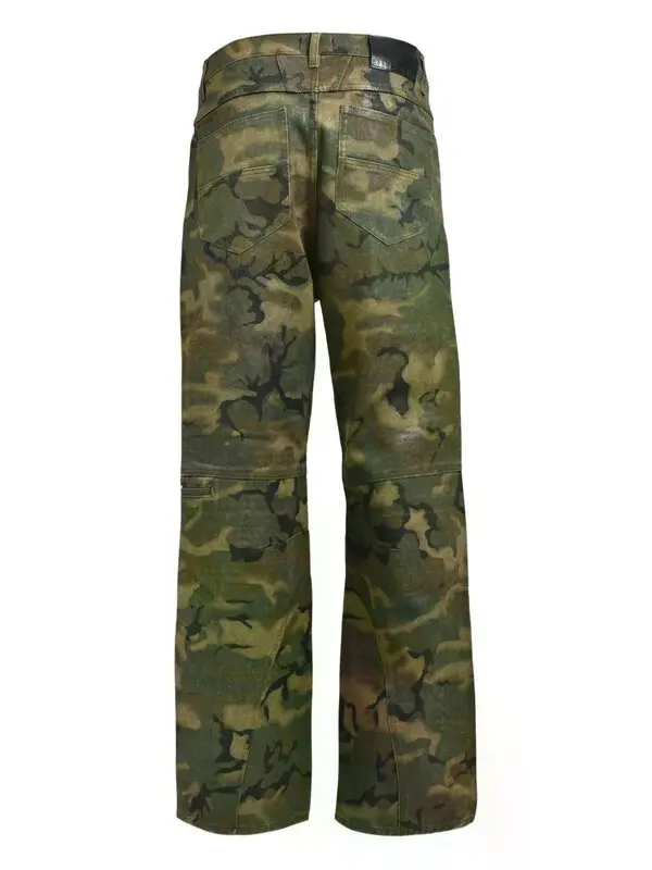 BREATH Coated Camouflage Trousers
