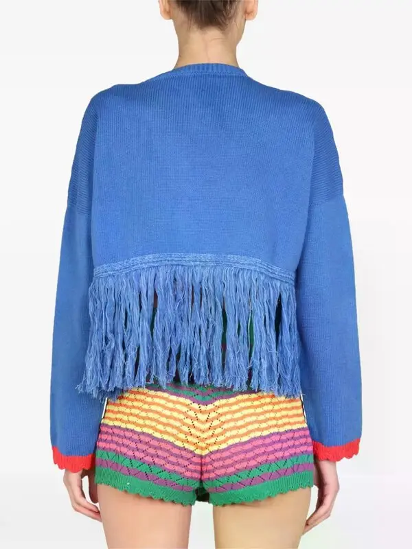 GALLO Fringed Long-sleeves Sweater
