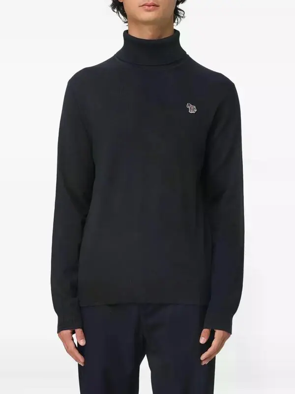 Paul Smith Turtleneck Sweater With Zebra Detail