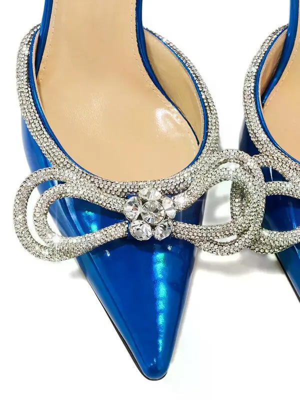 Mach & Mach Pointed Crystal-bow Mules