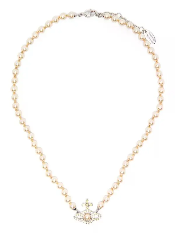 VIVIENNE WESTWOOD Olympia Pearl Stones Necklace - Gold