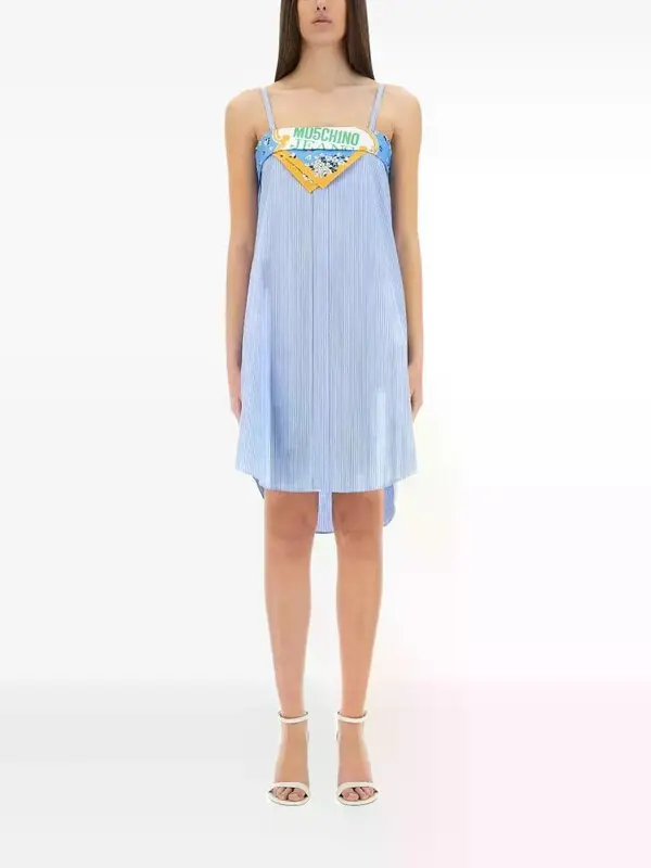Moschino Striped Midi Dress - Blue