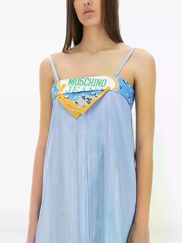 Moschino Striped Midi Dress - Blue