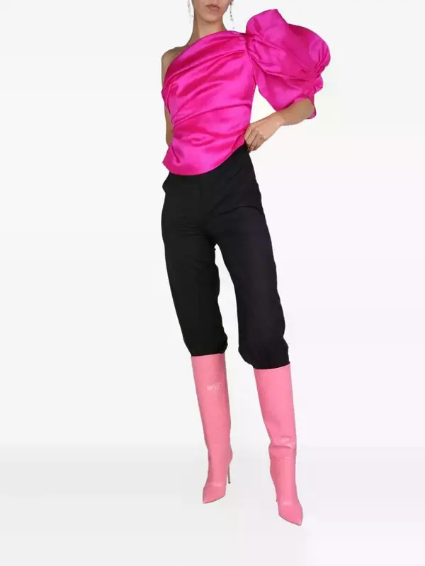 ANOUKI One-shoulder Puff-sleeve Top