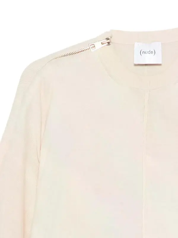 NUDE Zip-detail Wool Top