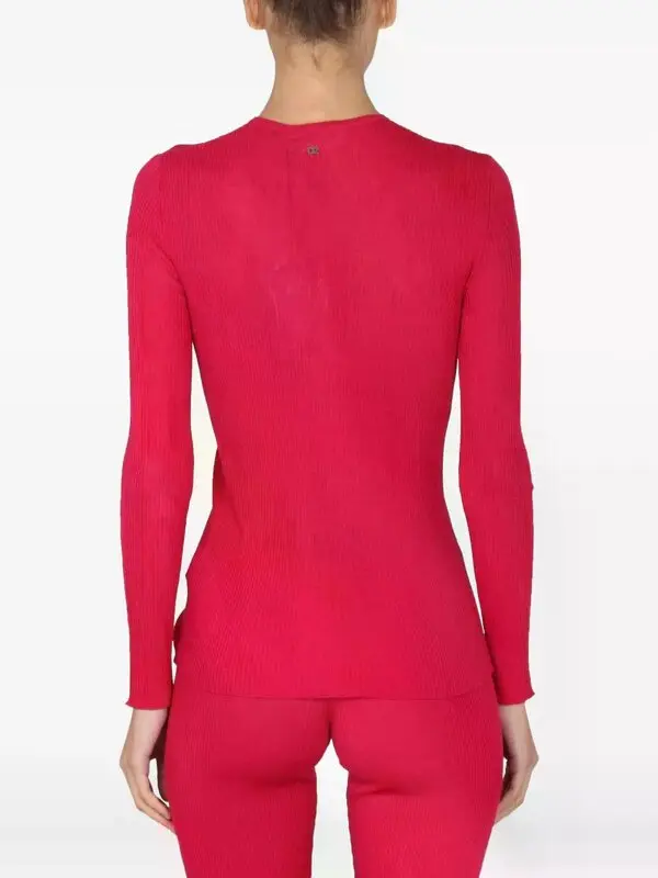 Dsquared2 Button Ribbed Sweater - Red