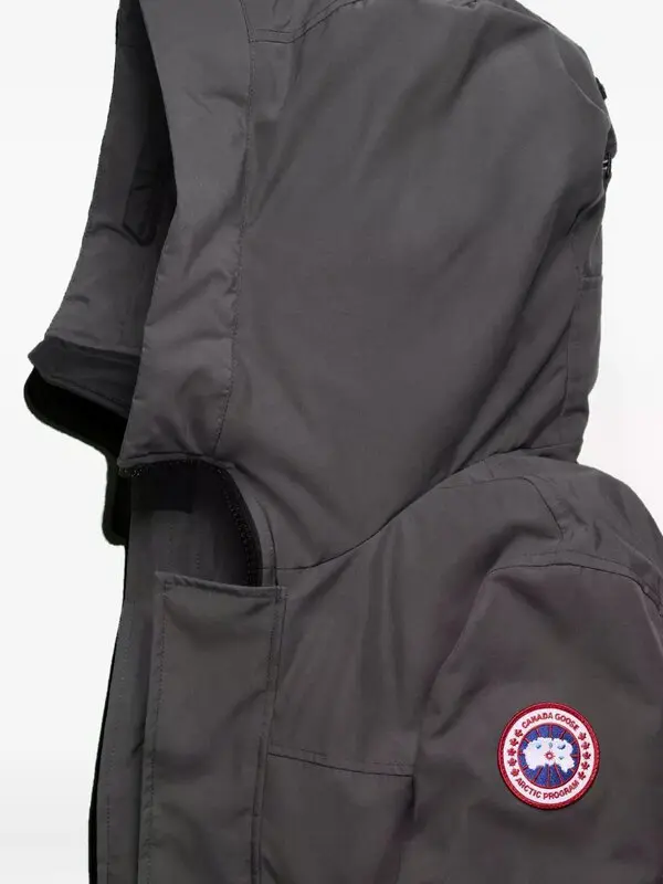 Canada Goose Hooded Jacket With Patch Detail - Grey