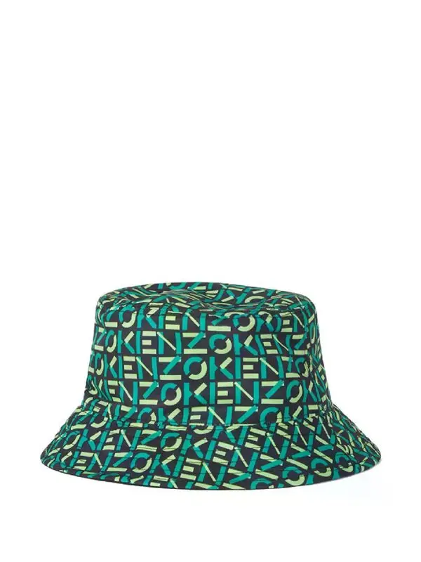 Kenzo Monogram Reversible Bucket Hat - Black