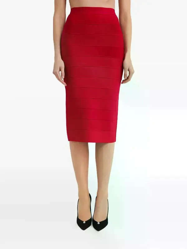 Herve Leger Pencil Midi Skirt