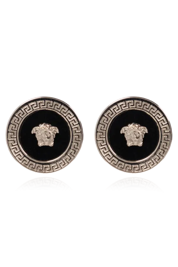 Versace Medusa Stud Earrings - Silver