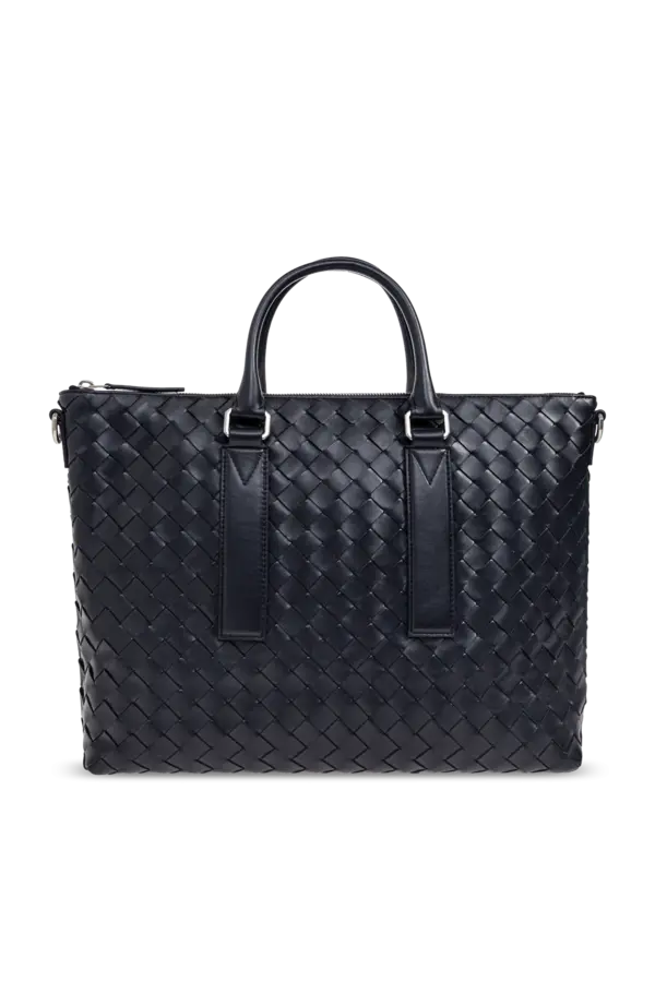 Bottega Veneta Classic Intrecciato Briefcase - Navy Blue