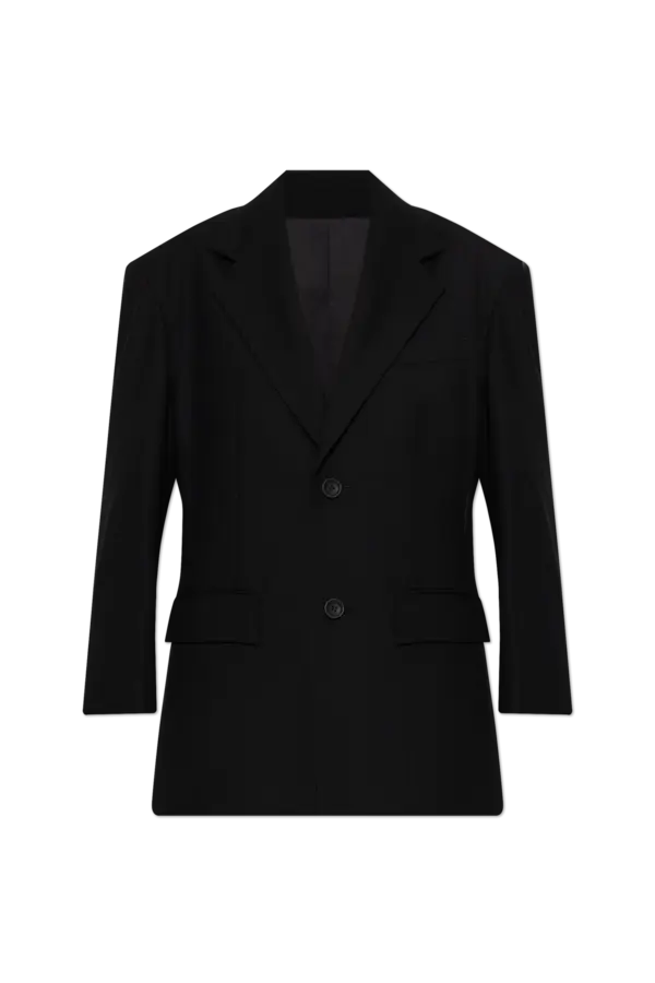 Issey Miyake Wool Blazer With Notch Lapels