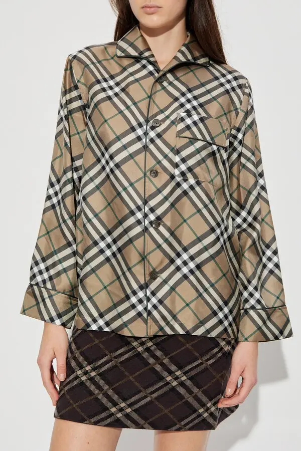 Burberry Check Silk Shirt