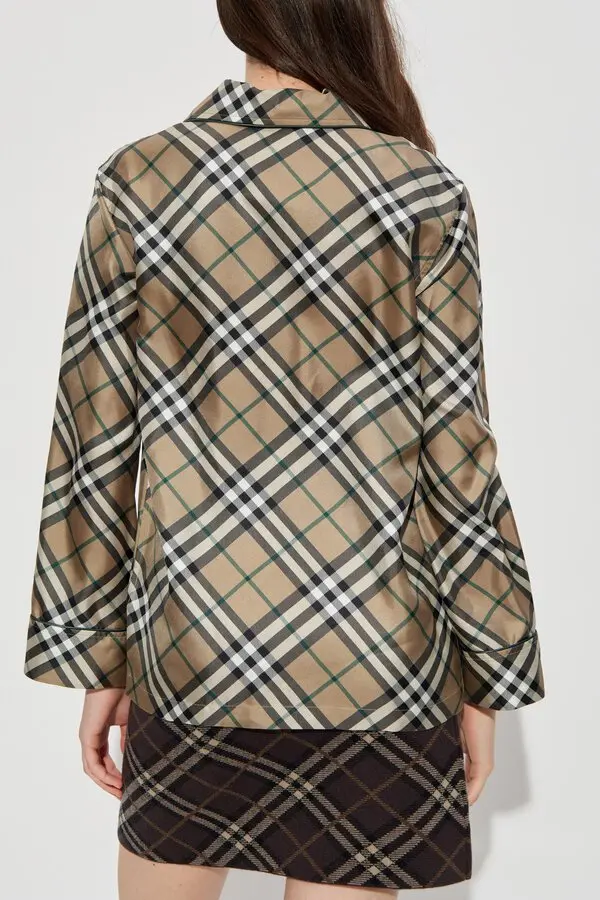 Burberry Check Silk Shirt
