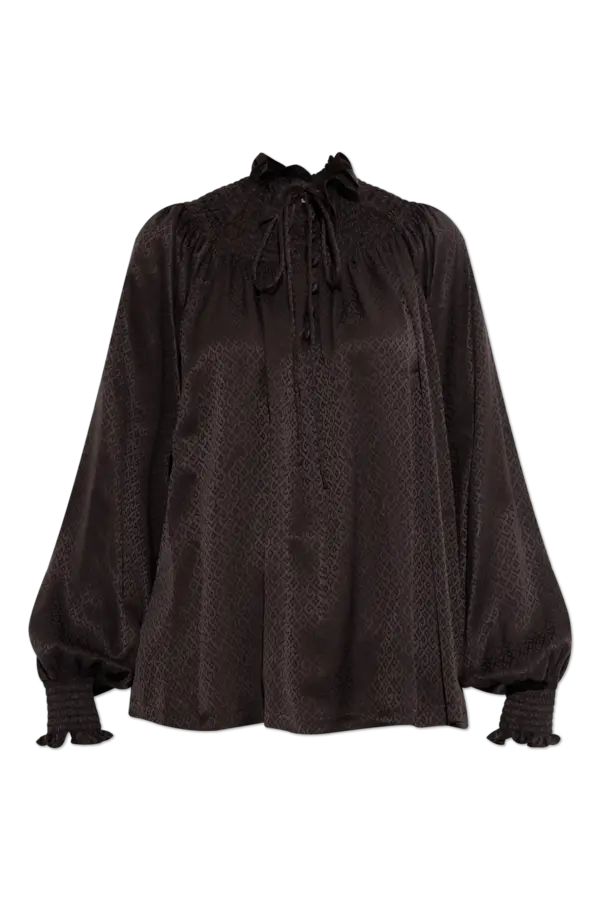 Burberry Silk Shirred Top