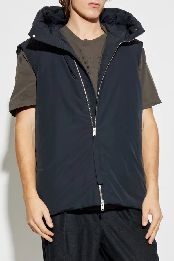 JIL SANDER Quilted Vest With Hood
