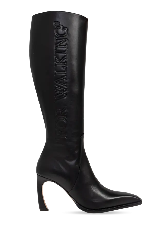 Off-White Heeled Knee High Boots
