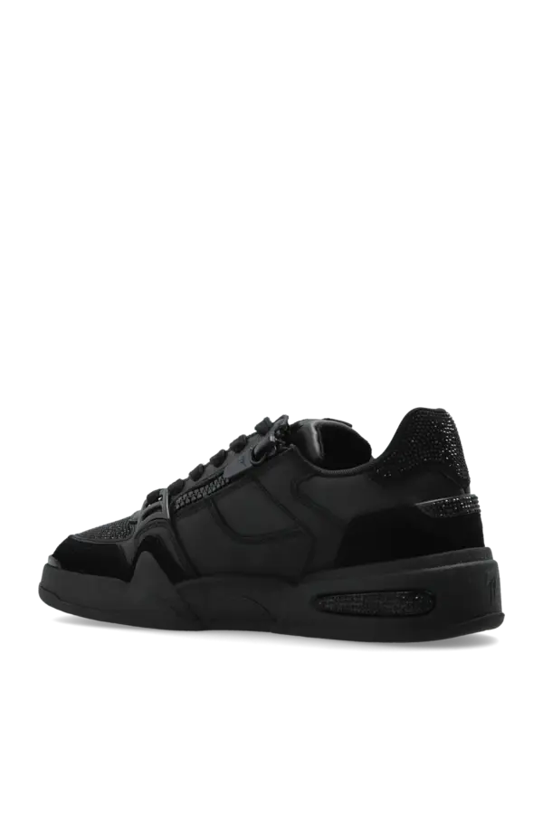 GIUSEPPE ZANOTTI Sports Shoes With Crystal Embellishments - Black