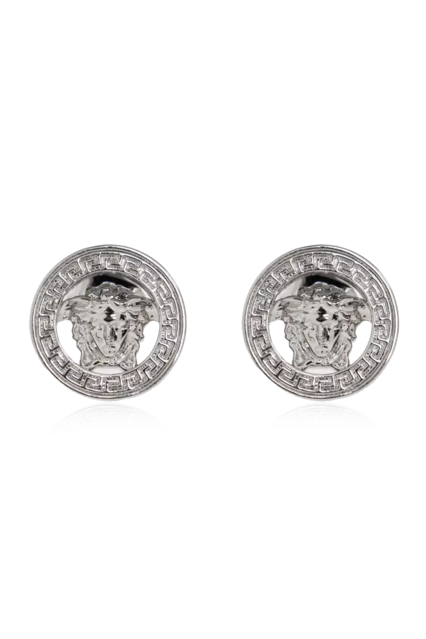 Versace Medusa Head Stud Earrings - Silver